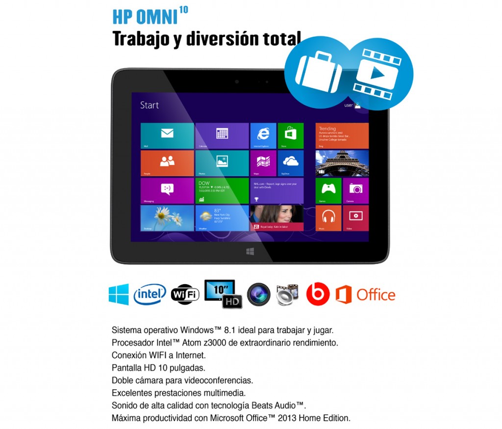 HP Omni 10: el tablet ideal para combinar trabajo y diversión ...