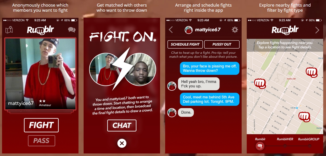 Rumblr, el Tinder de las peleas, es solo una campaña de marketing ... Rumblr, el Tinder de las peleas, es solo una campaña de marketing ...