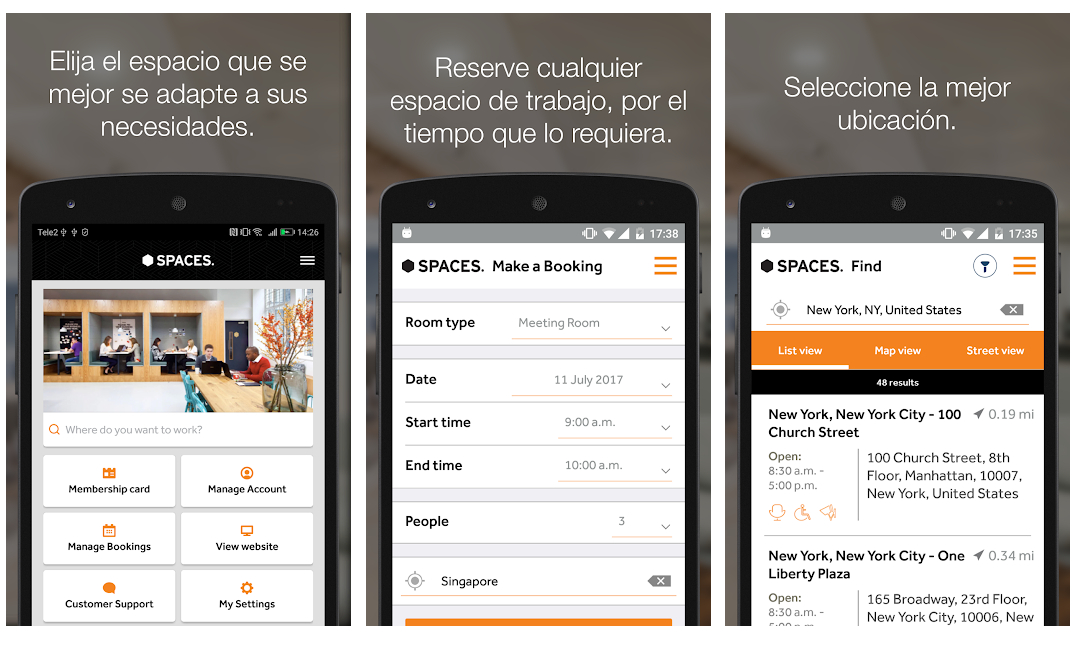 Spaces: “Nuestra app permite reservar cualquiera de nuestras oficinas ...