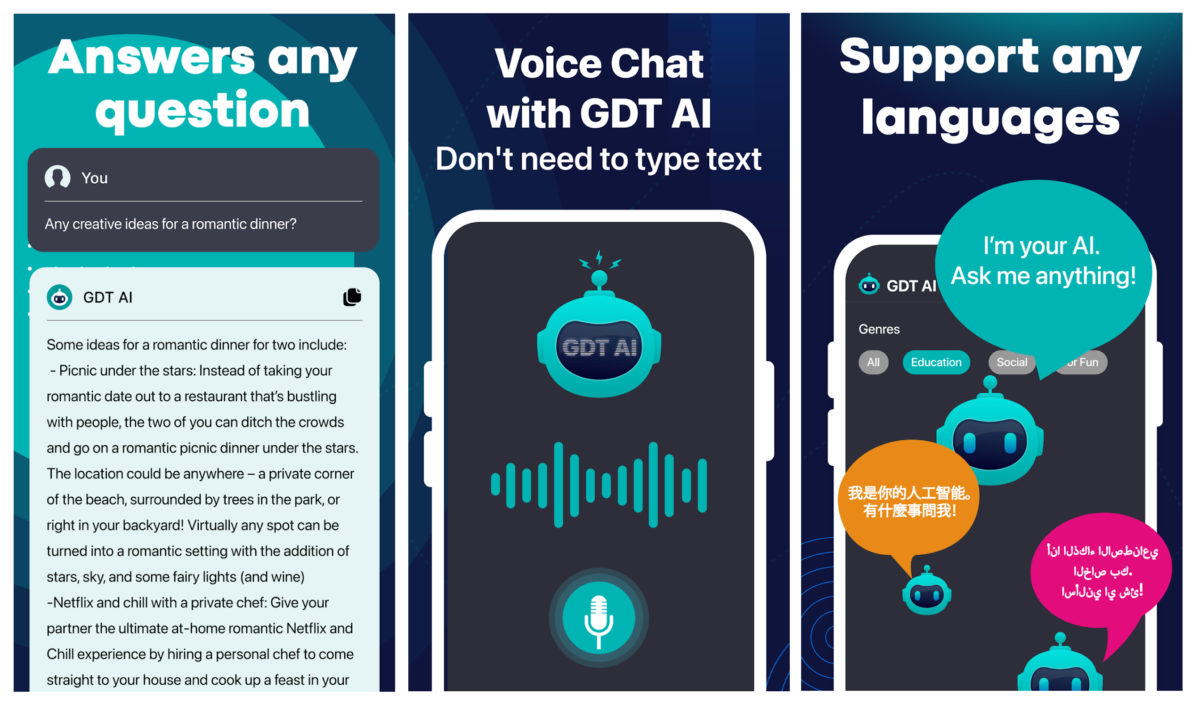 Cuidado con la app GDT, una copia falsa de ChatGPT : Applicantes ...