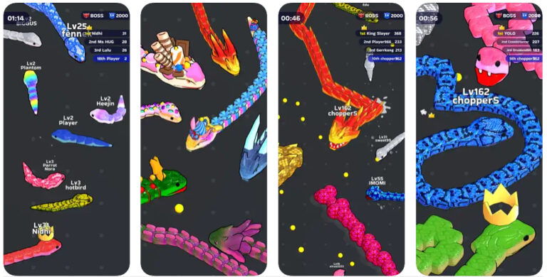 Snake Clash, el juego donde gana quien tiene la serpiente más grande ...